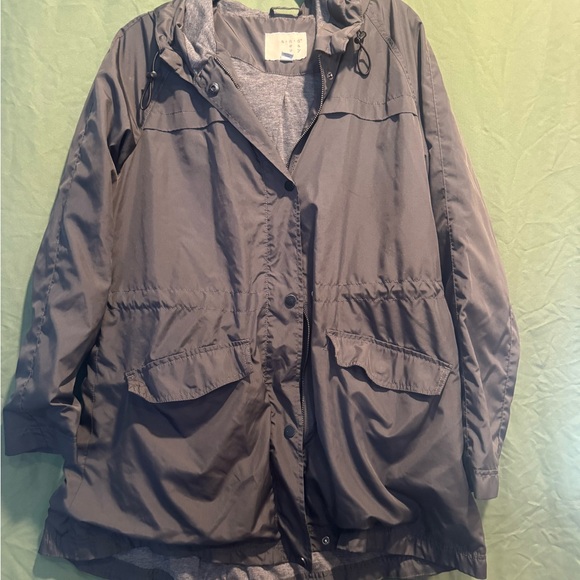 Jackets & Coats | Gray Rain Utility Jacket With Lightweight Design ...
